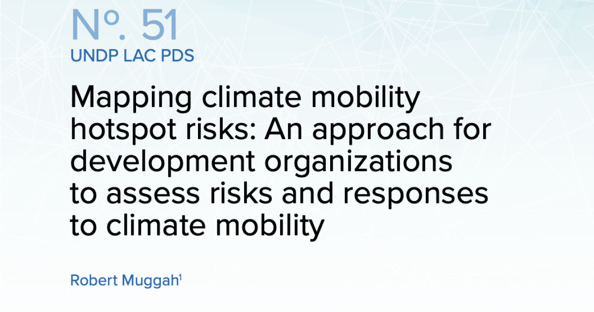 Mapping Climate Mobility Hotspot Risks An Approach For Development